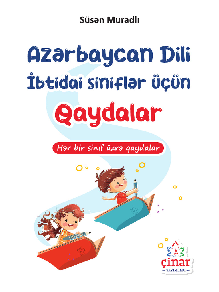 Çinar Yayımları Azərbaycan Dili İbtidai Siniflər Üçün Qaydalar Nümunə ...