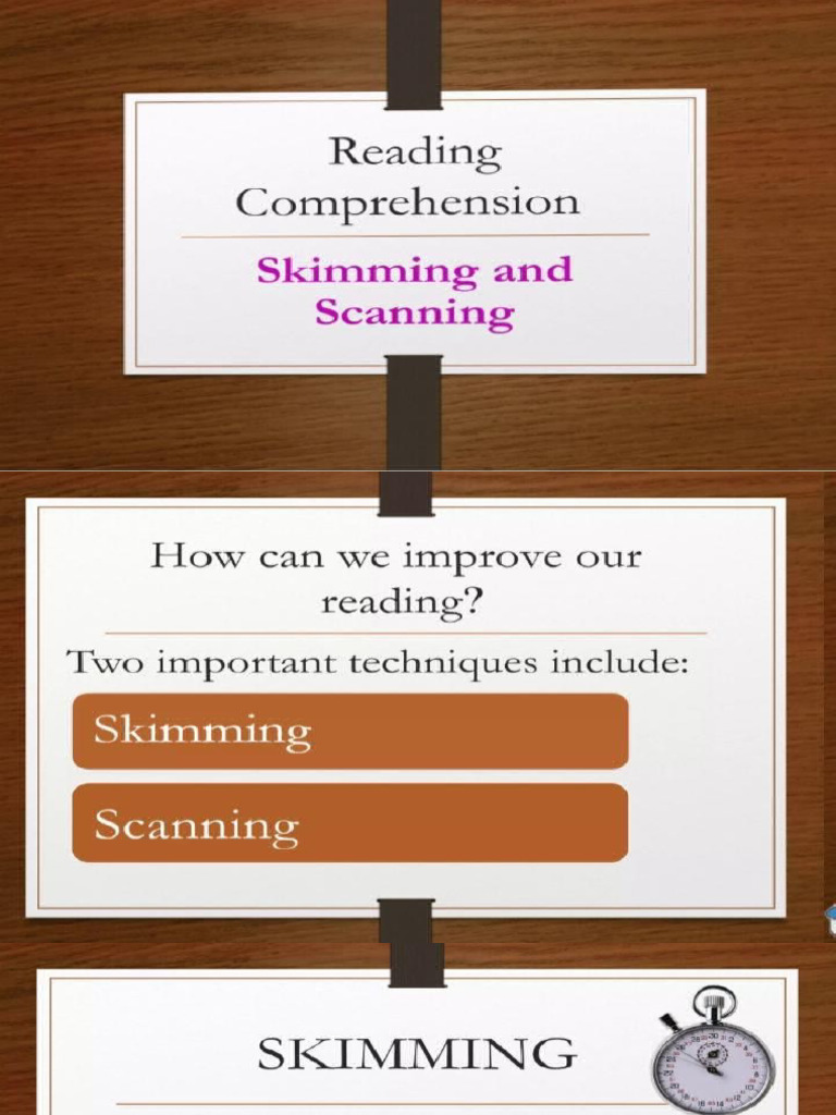 Skimming and Scanning | PDF