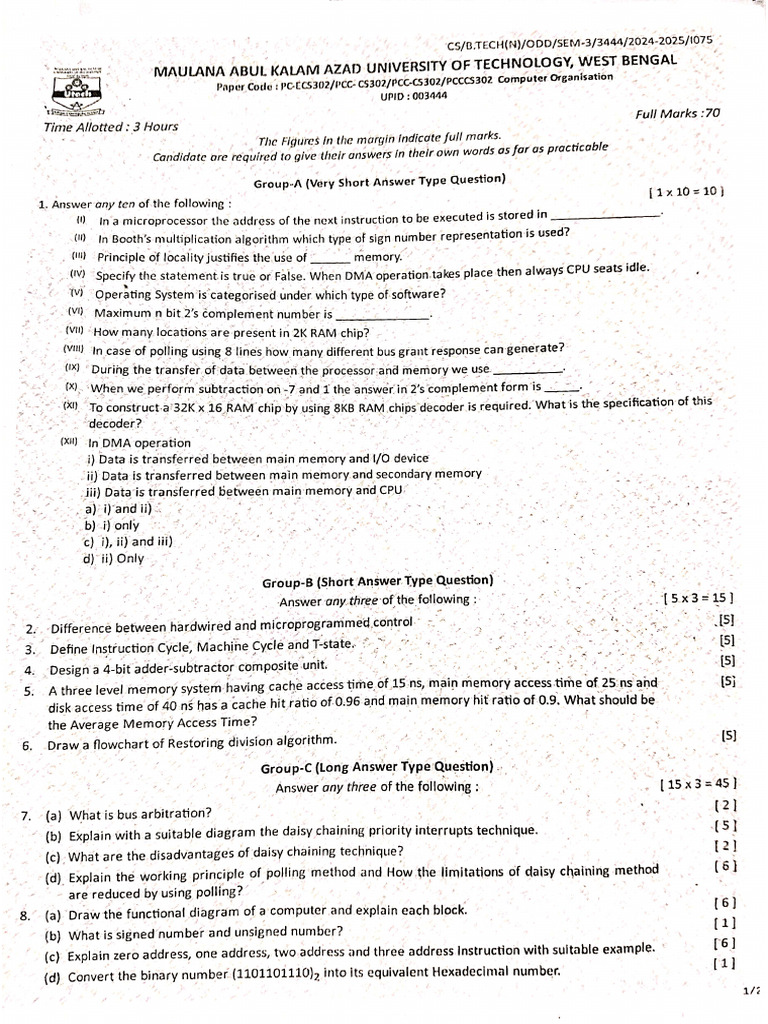 CO Sample Question Papers | PDF