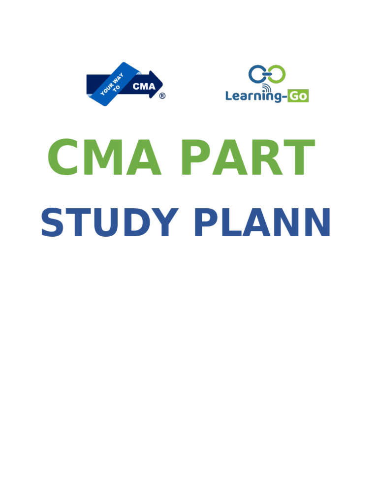 Learning-GO - 2021 CMA Part 1 Study Plan (L) | PDF | Balance Sheet ...
