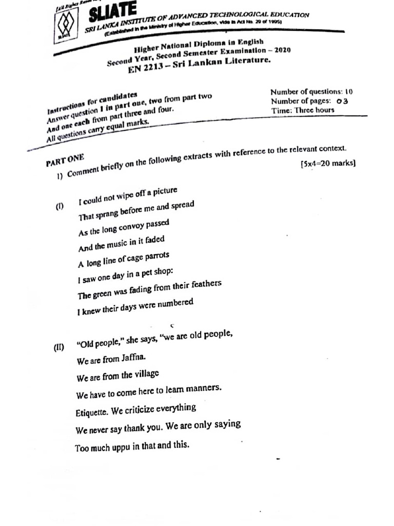 2020 Literature Marking Scheme | PDF