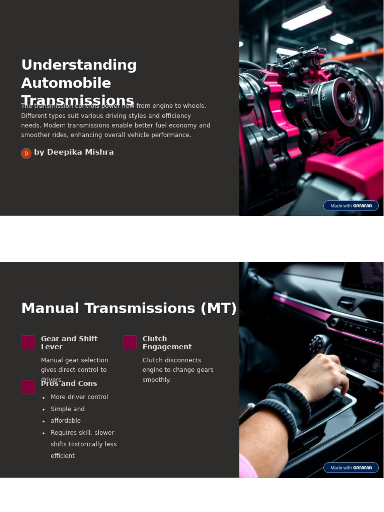 Understanding Automobile Transmissions | PDF | Automatic Transmission | Clutch