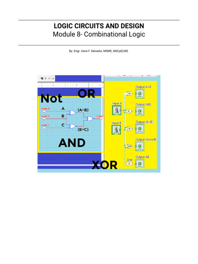 Module8 - Combinational Logic 2 | PDF | Logic Gate | Subtraction
