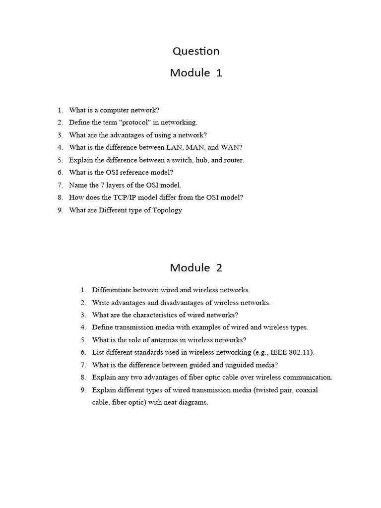 CN Question | PDF