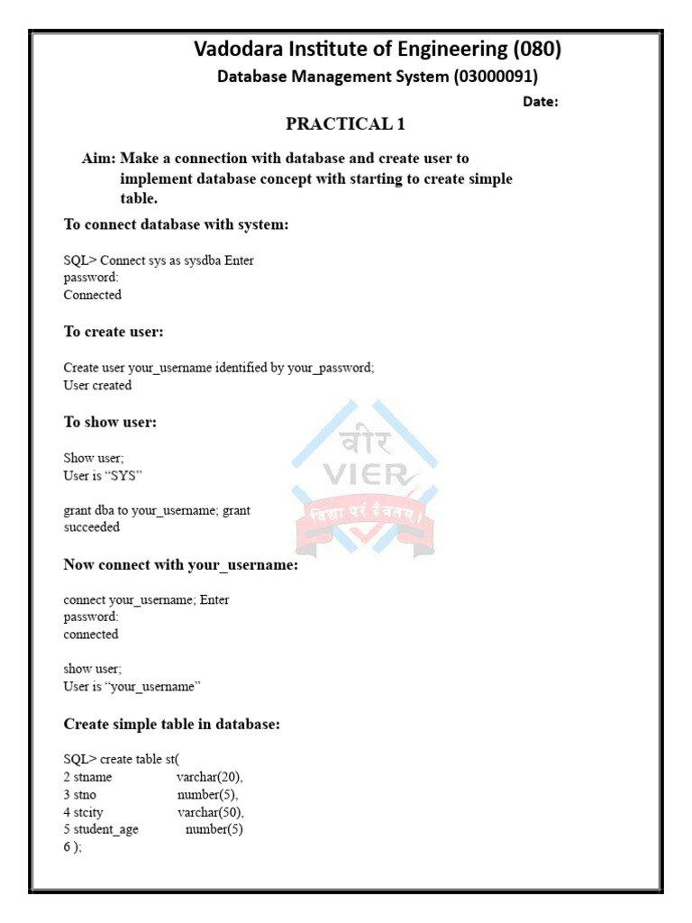 BE3 DBMS Practicals | PDF | Databases | Information Technology Management