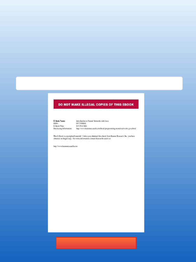 Introduction To Neural Networks With Java 1 ST Edition Second Printing Heaton Jeff. Updated 2025 ...