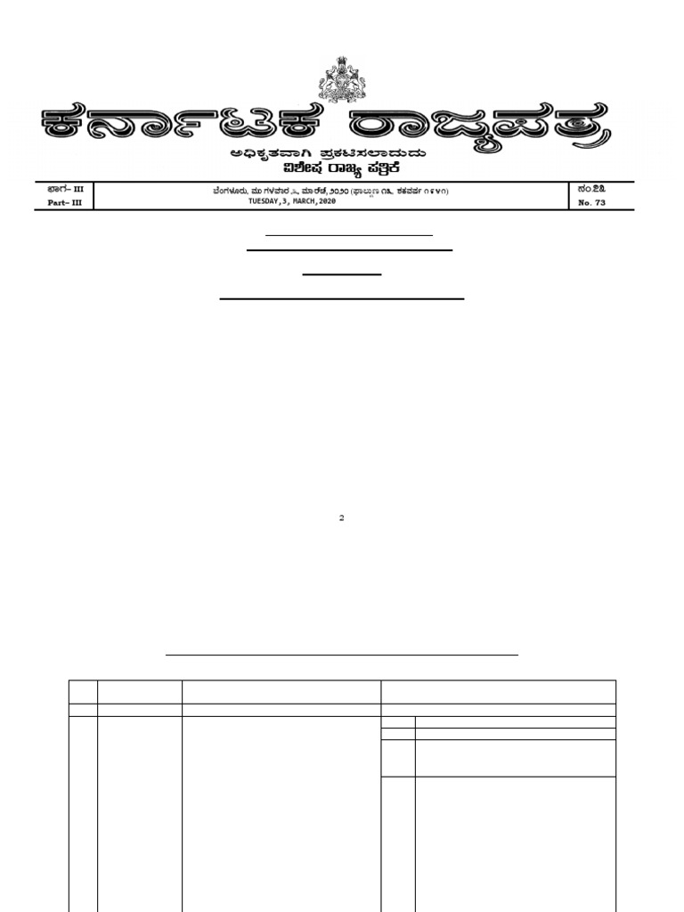 Bengaluru Ward Delimitation Notification | PDF
