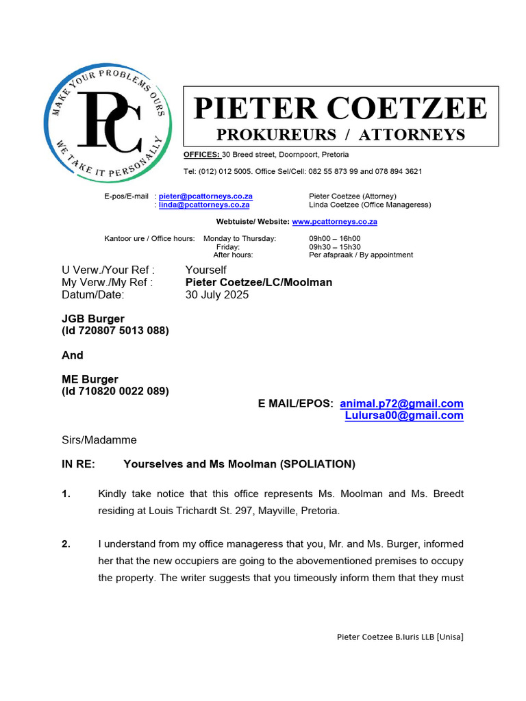 Legal Notice: Spoliation Order Warning | PDF