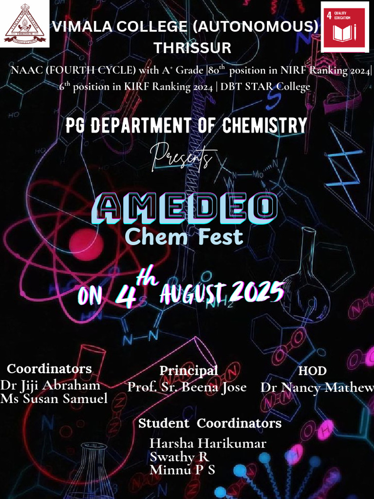 Chem Fest 2025 at Vimala College | PDF