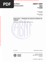 Abnt NBR Iso 11226 | PDF | Fatores humanos e Ergonomia | Cotovelo