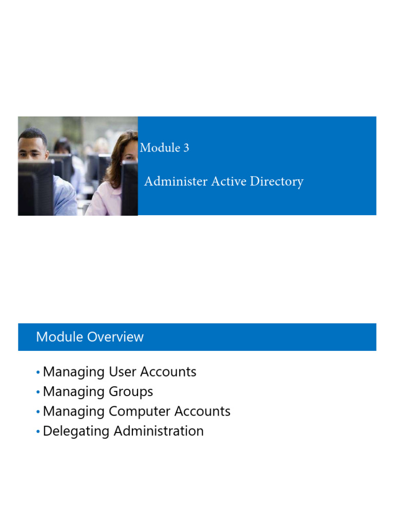 Chapter 3-Administer Active Directory | PDF | Active Directory | Information Technology
