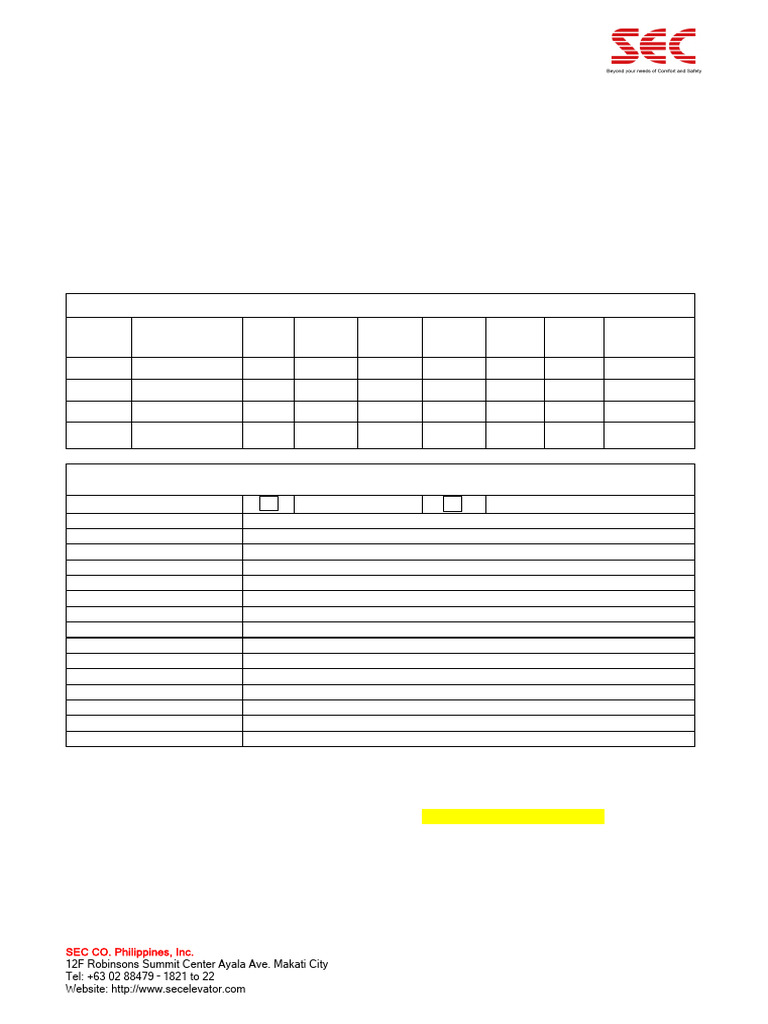 Elevator Inspection Information Sheet | PDF