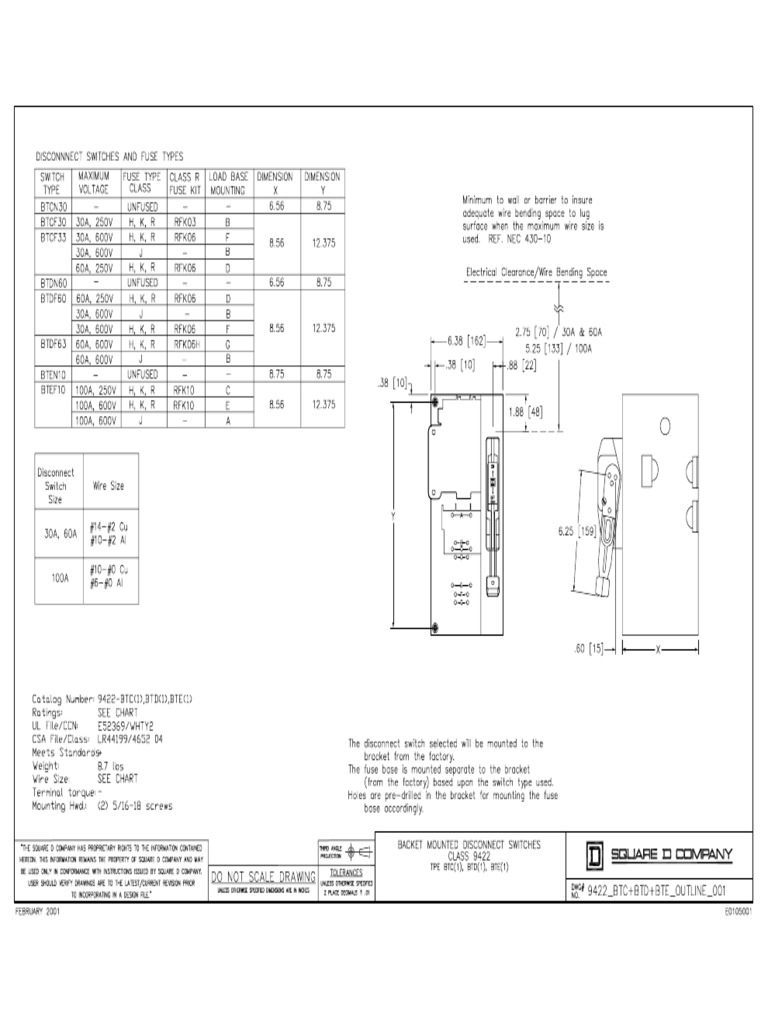 9422 Btc-Btd-Bte Outline 001 | PDF | Wire | Manufactured Goods