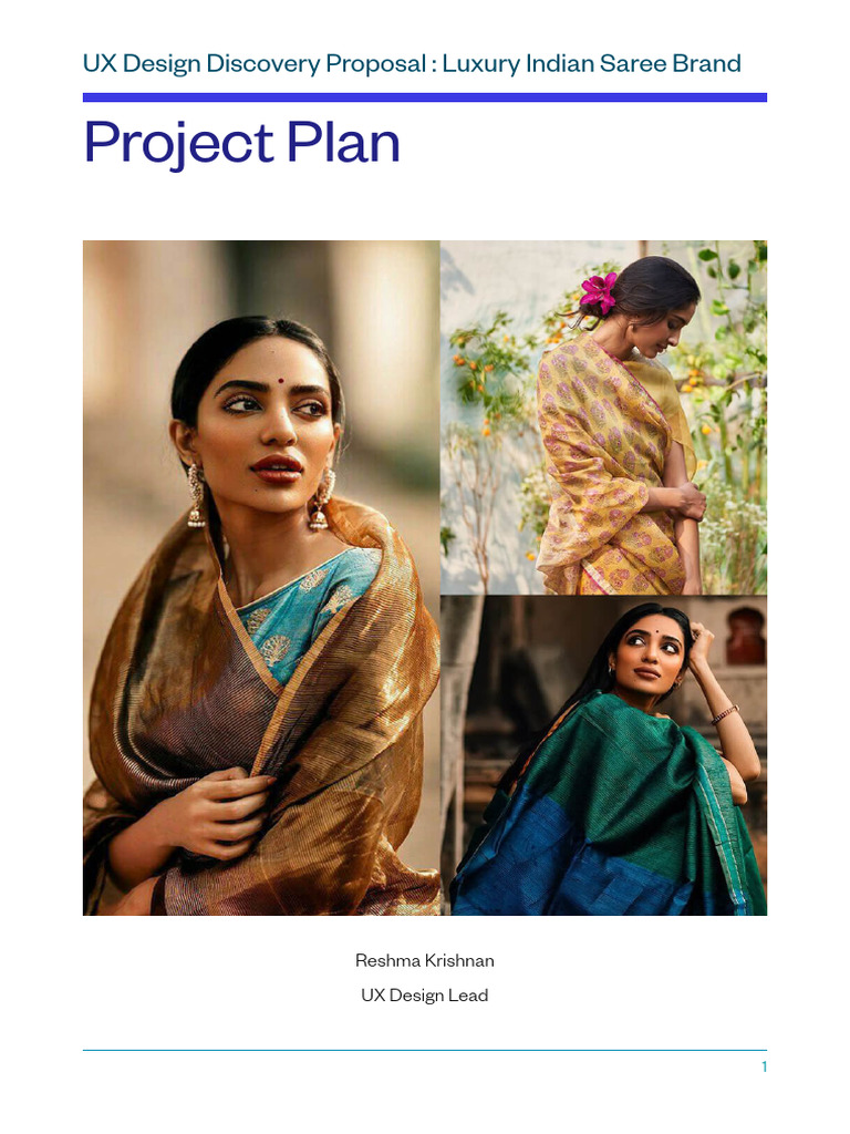 Luxury Saree Brand - Discovery Phase - Project Plan | PDF | Brand ...