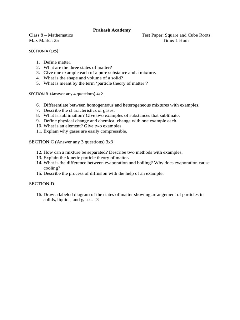 Prakash Academy 9 Science | PDF