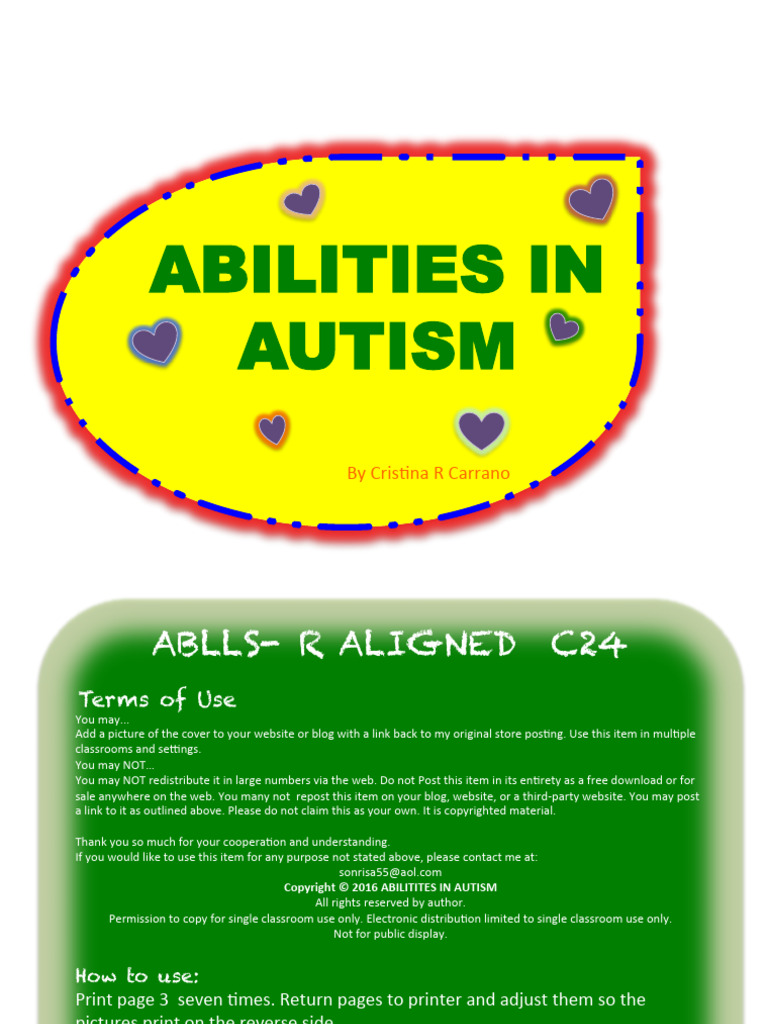 ABLLS-R C24 Adjective Selection Guide | PDF