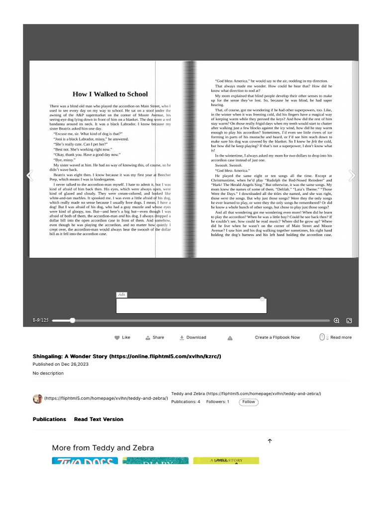 Shingaling - A Wonder Story - Flipbook by Teddy and Zebra - FlipHTML5 | PDF