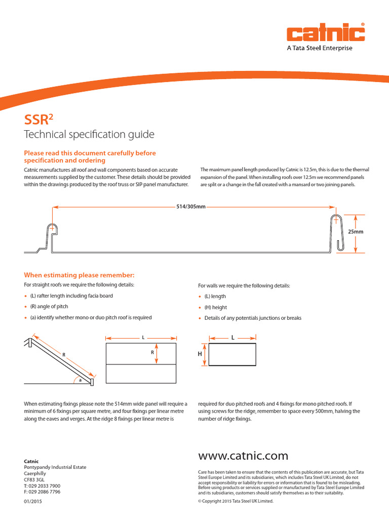 SSR2 Technical Specification Guide | PDF | Rivet | Roof