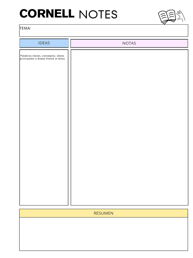Hoja Metodo Cornell | PDF