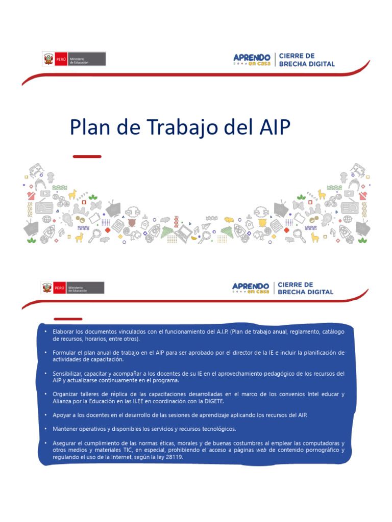 Plan - Aip-2022 | PDF | Tecnología de información y comunicaciones | Maestros