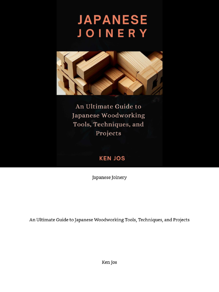 Japanese Joinery - Ken Jos | PDF