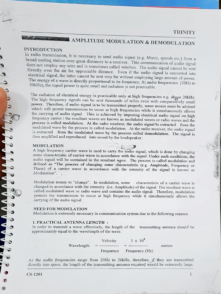 AM Modulation and Demodulation Hardware Manual | PDF