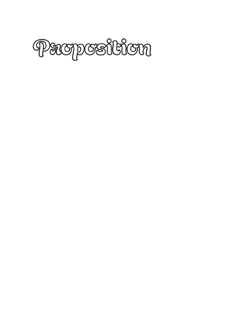 Proposition | PDF