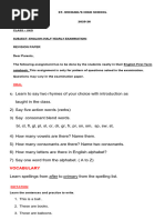 UKG Eng Question Papers | PDF | Languages | Language Arts & Discipline