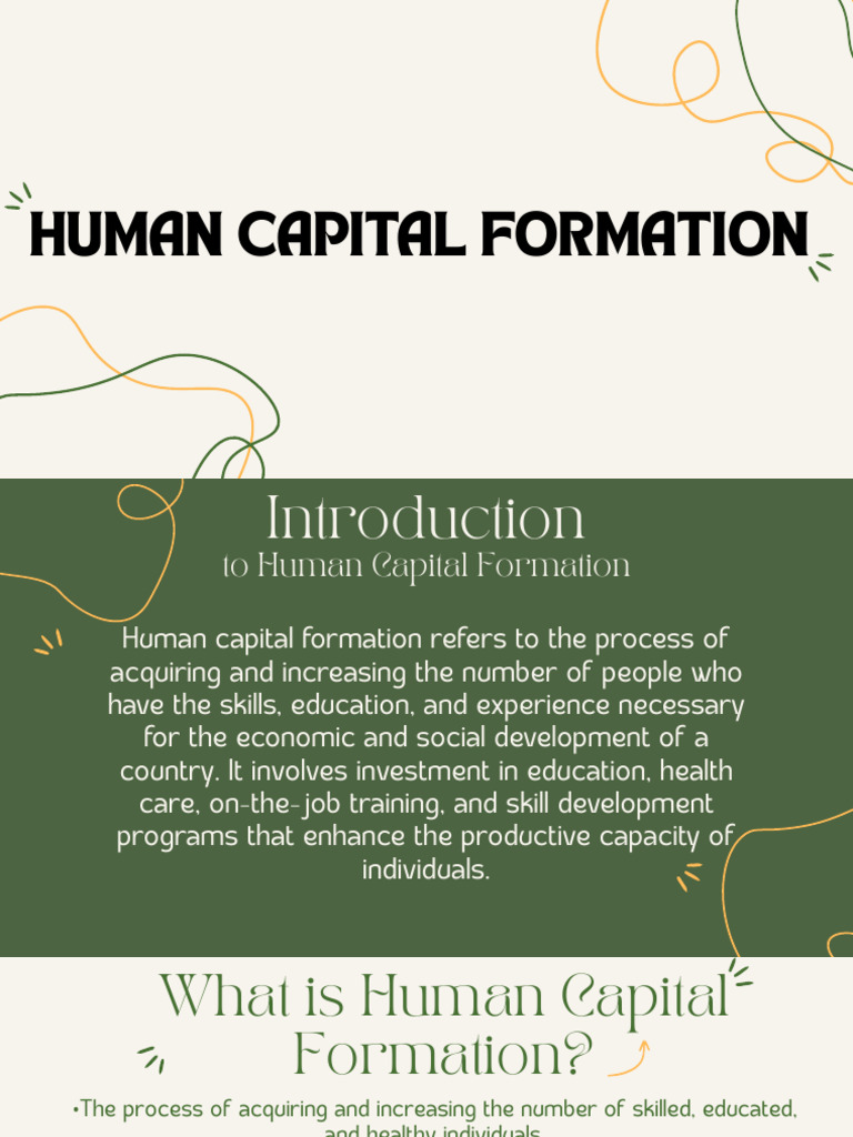 Understanding Human Capital Formation | PDF | Human Capital | Economic ...