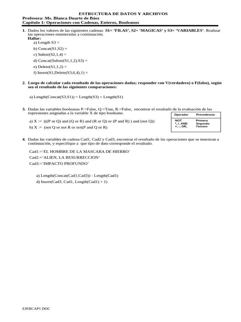 Ejercicio1 Cap1 | PDF