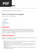 English Grammar Cheat Sheet | PDF | Verb | Semantics