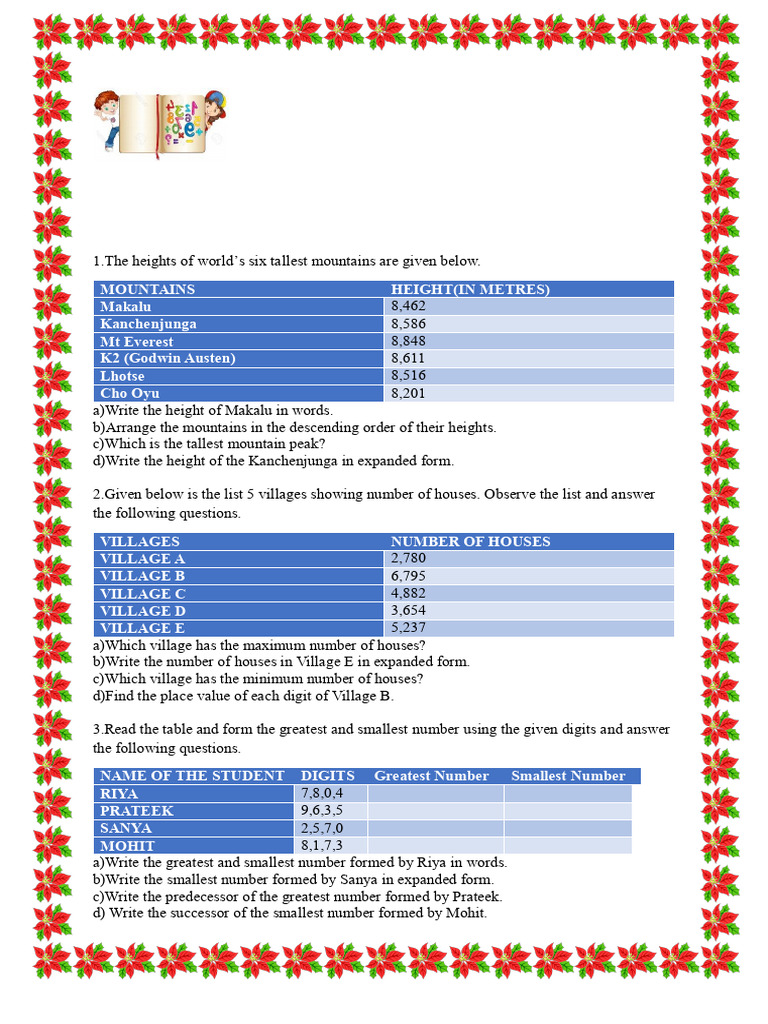 Class-3 Maths Case Study | PDF