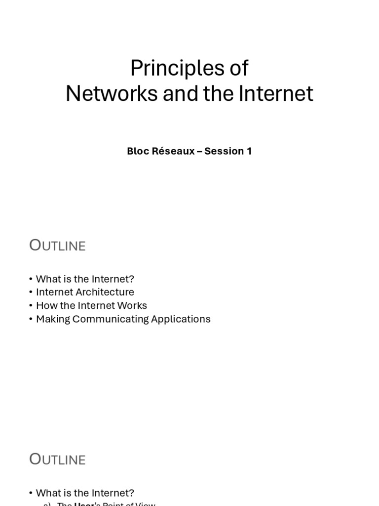Principles of Networks and The Internet | PDF | Transmission Control ...
