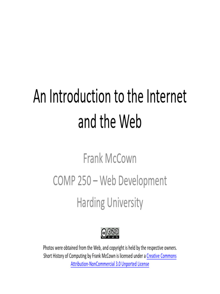 Intro To Internet and Web | PDF | World Wide Web | Internet & Web