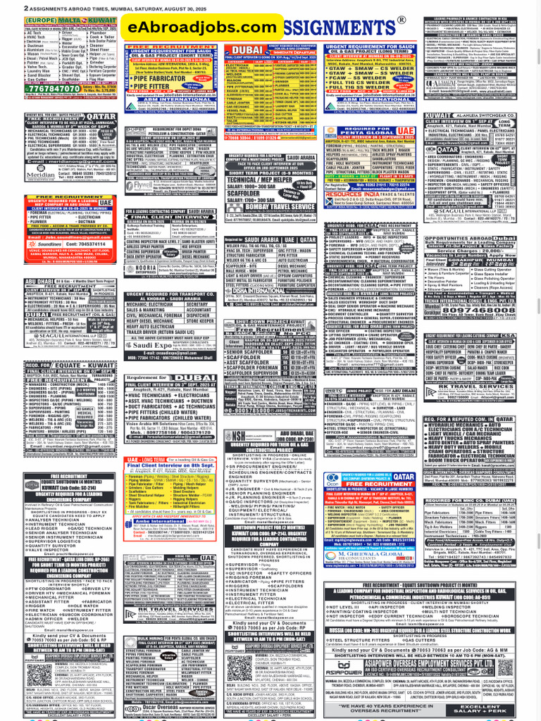 Assignment Abroad Times Today PDF 30 Aug 2025 | PDF