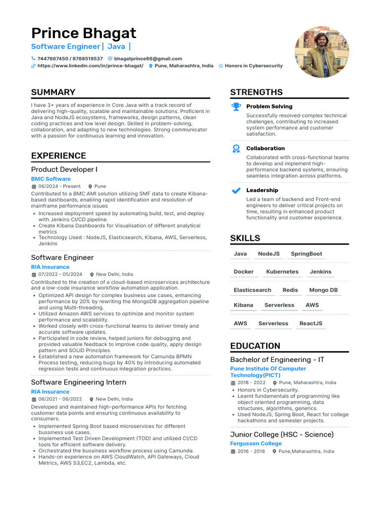 Prince Bhagat Resume | PDF | Cloud Computing | Systems Architecture
