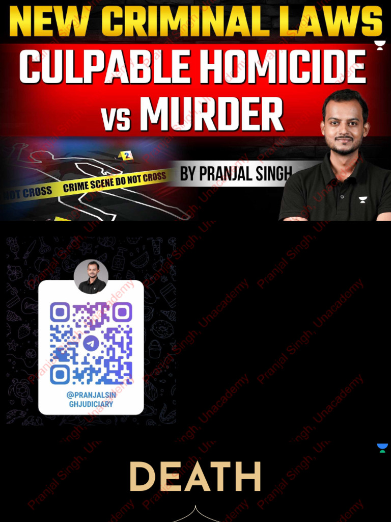 MURDER VS CULPABLE HOMICIDE TGPDF | PDF | Murder | Homicide