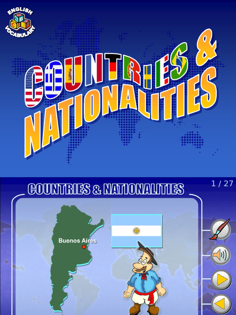 Countries and Nationalities Flashcards Fun Activities Games Picture ...