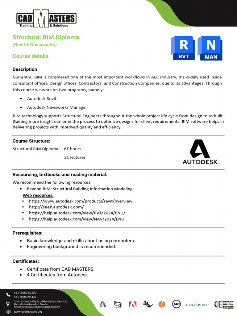 Structure BIM Diploma Cad Masters | PDF | Building Information Modeling ...