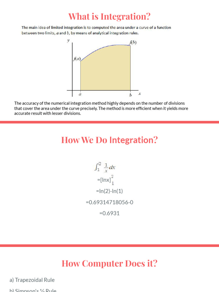 Numerical Integration Slide | PDF