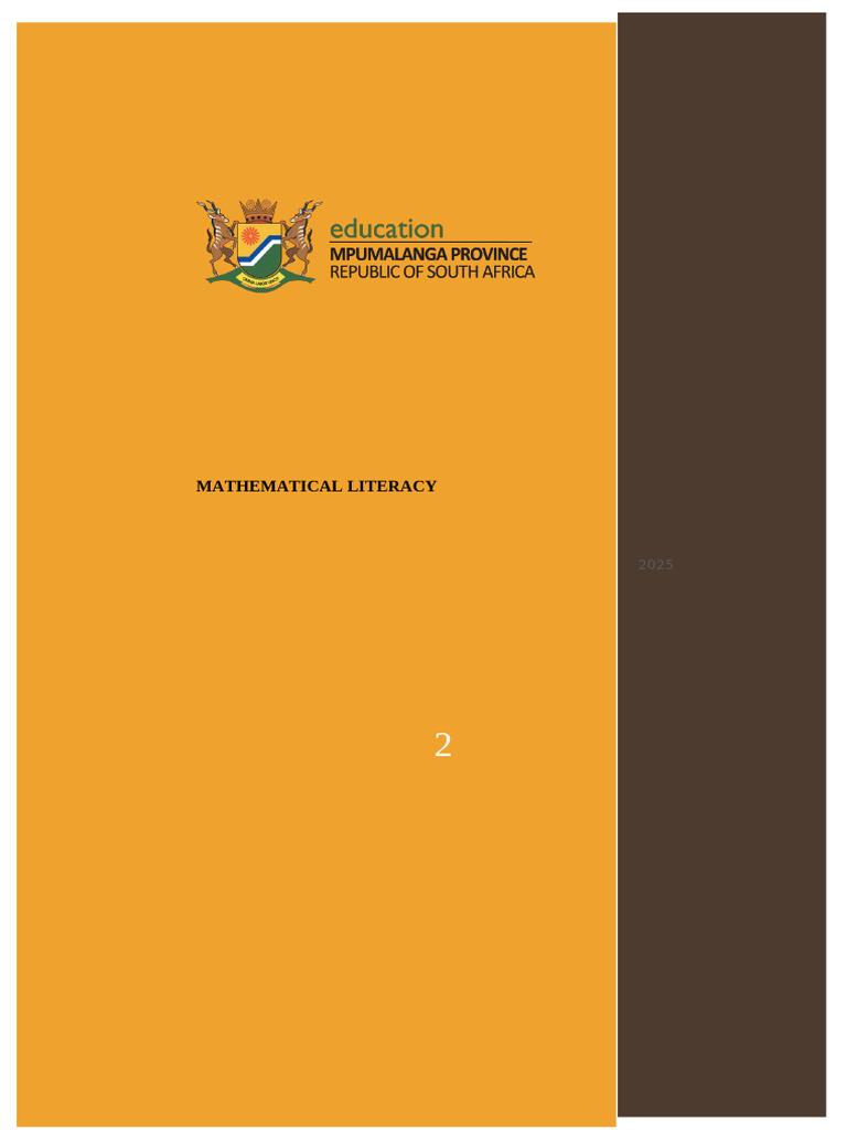 Maths - Lit. - Revision - Booklet - P2 2025 | PDF | Area | Length