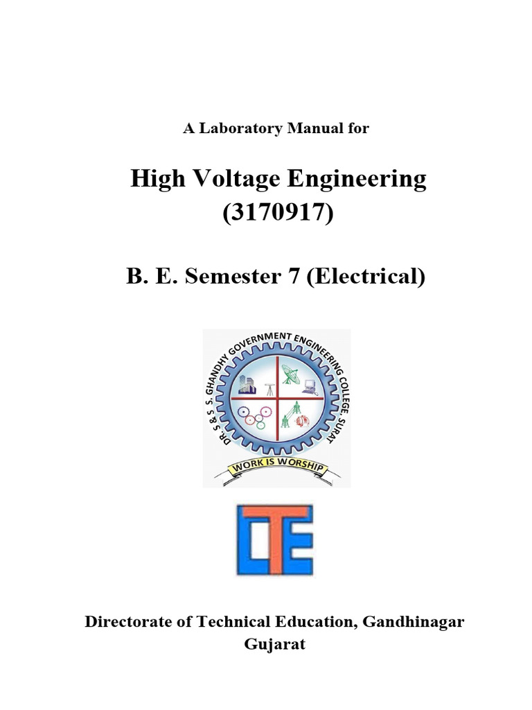 High Voltage Engineering Lab Manual | PDF | Insulator (Electricity ...