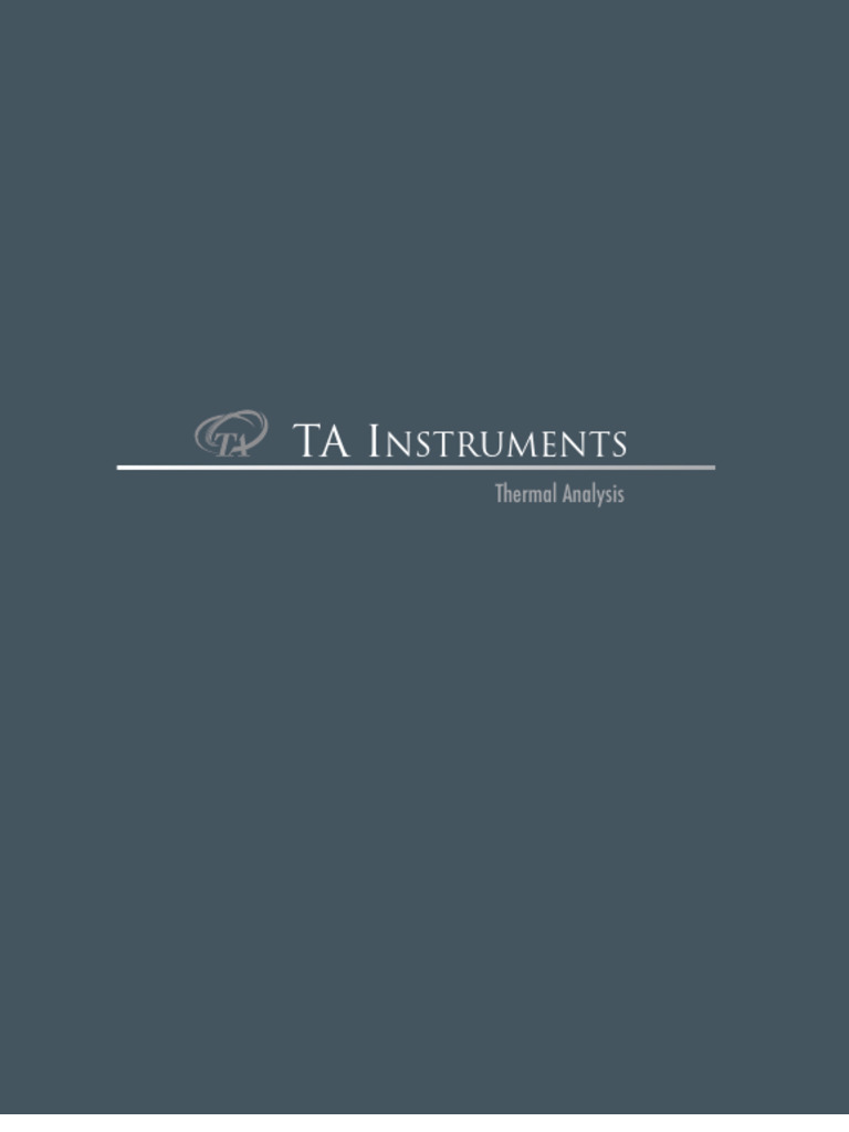 TGA Brochure | PDF | Thermocouple | Thermogravimetric Analysis