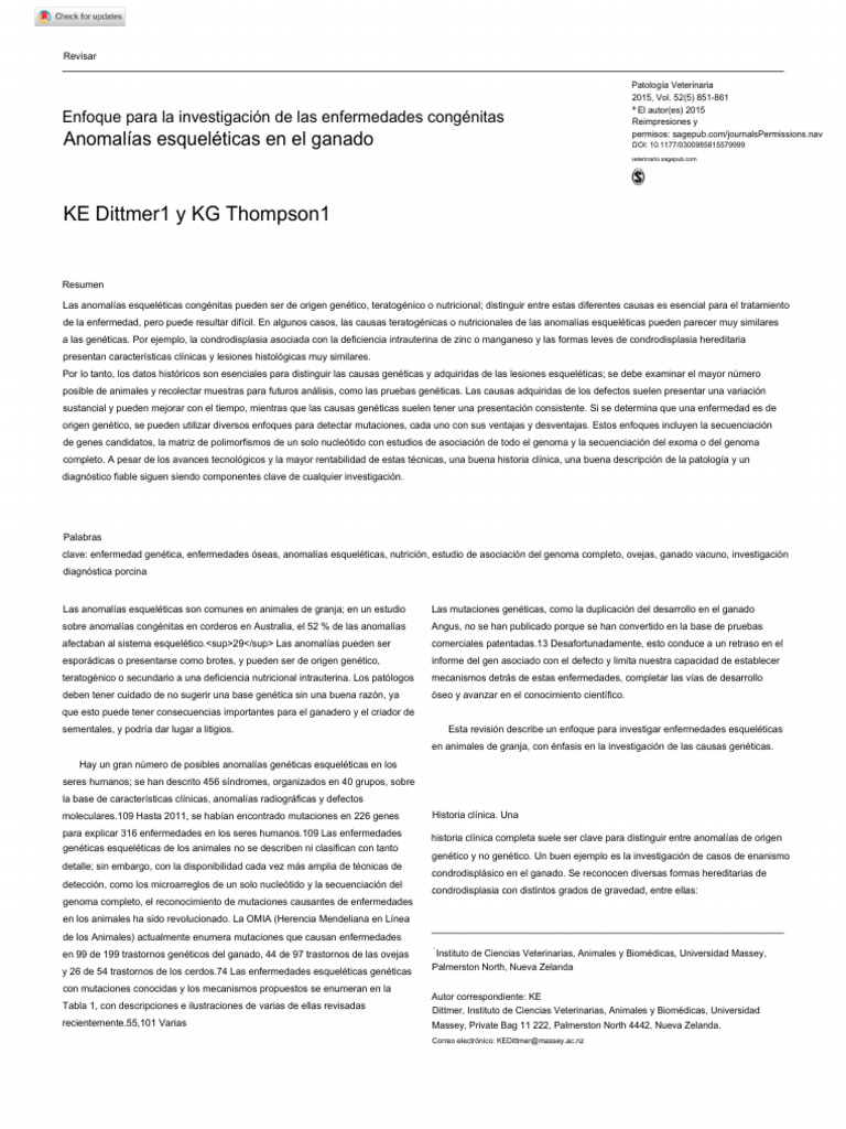 Dittmer, 2015 | PDF | Hueso | Mutación