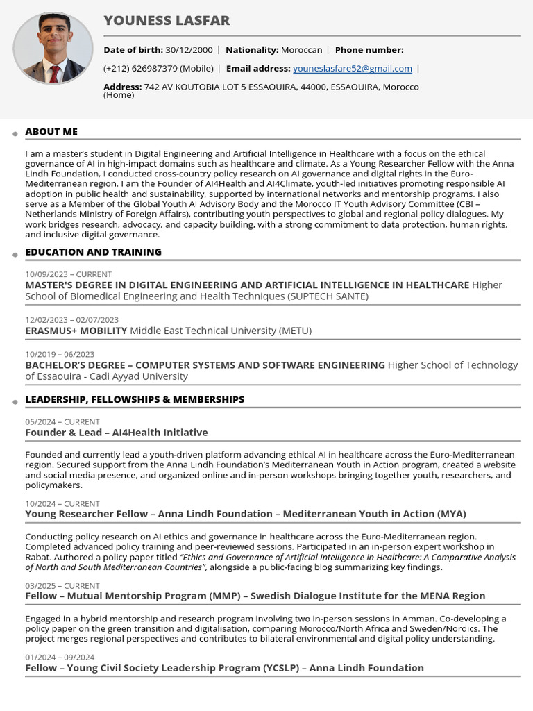 Youness Resume2 | PDF | Artificial Intelligence | Intelligence (AI ...