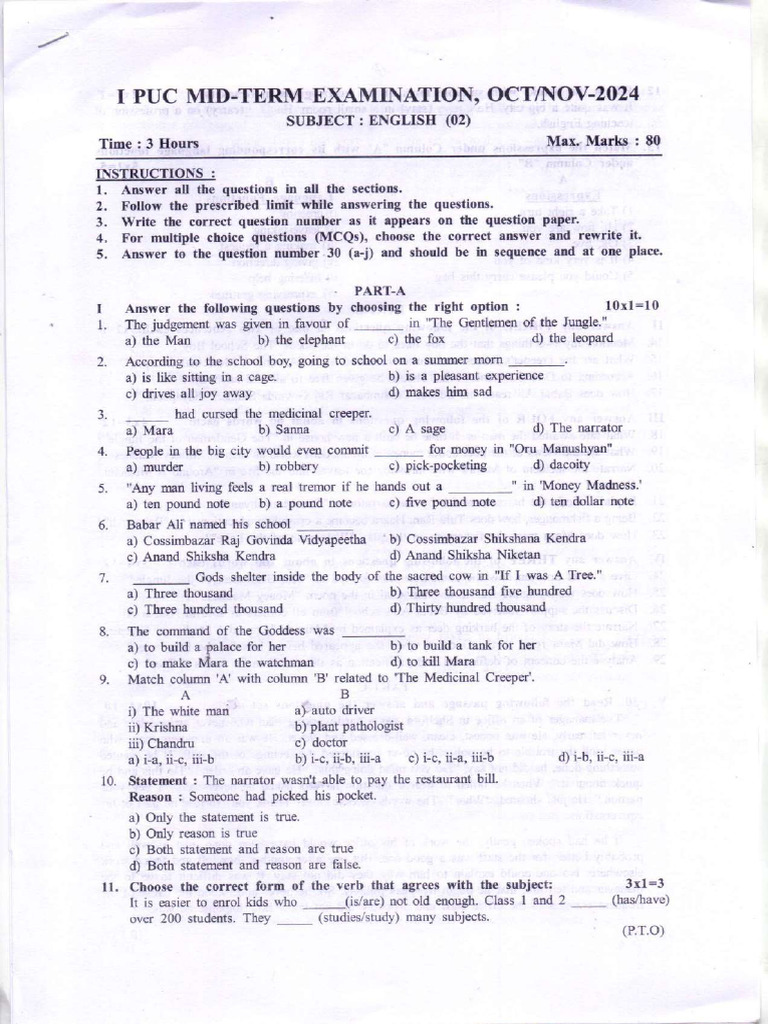 Midterm Exam 2024 English Compressed | PDF