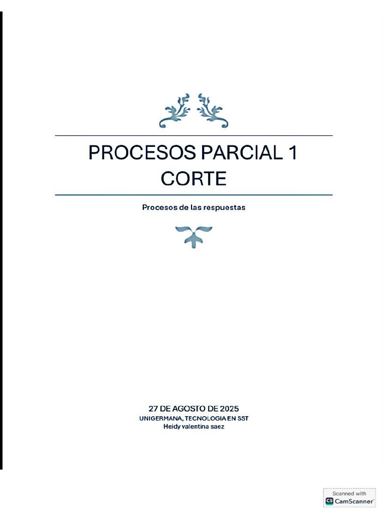 Procesos Parcial 1 Corte Valentina Saez | PDF