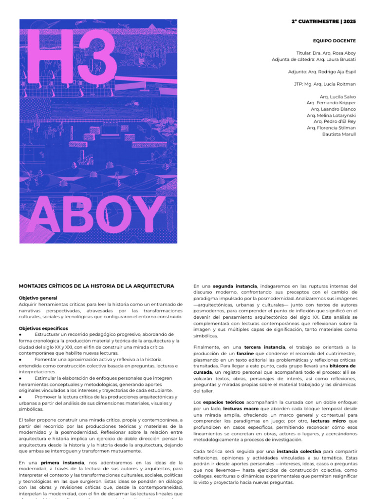 A. h3 Instructivo - 2c - 2025 | PDF | Diseño arquitectonico | Arquitectura