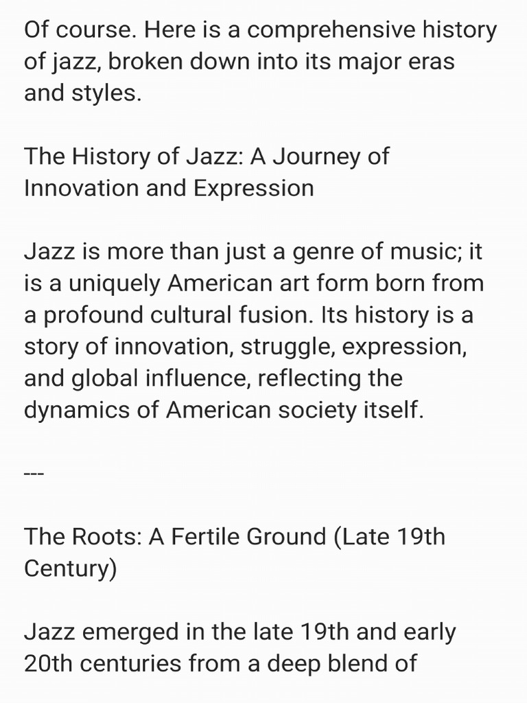 Jazz History | PDF