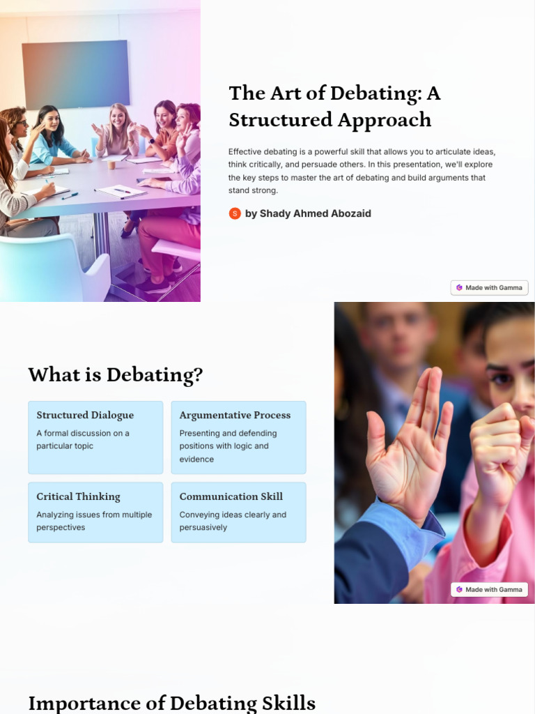 The Art of Debating A Structured Approach | PDF | Critical Thinking ...